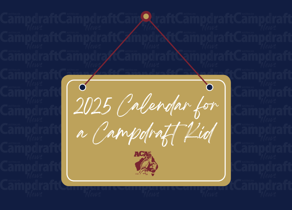 2025 Calendar for a Campdraft Kid - Australian Campdraft Association